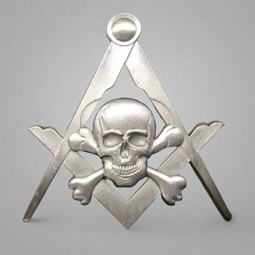 Widows Sons Pin - Square & Compass With Skull & Bones | Bricks Masons