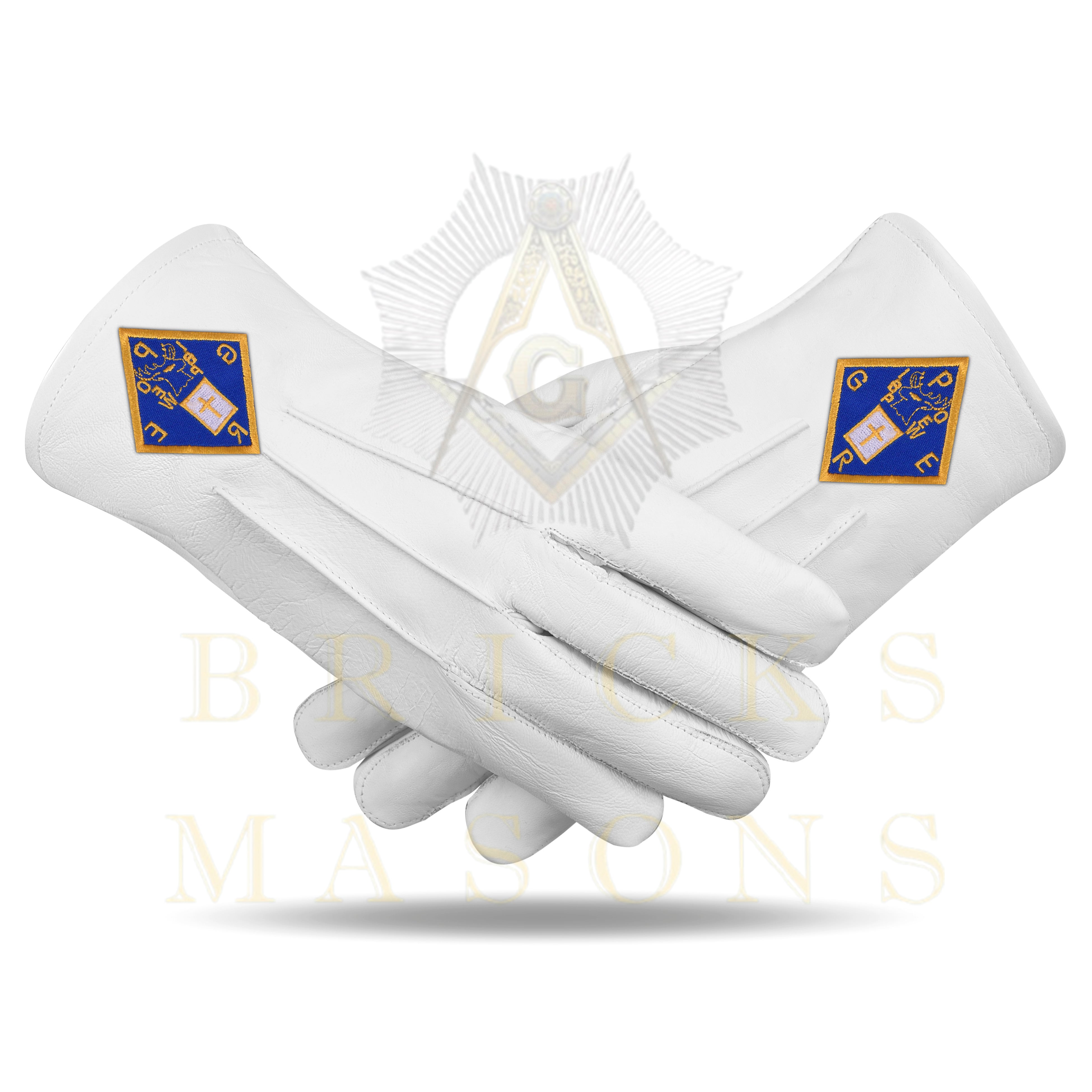 Past Grand Exalted Ruler Elks of the World Gloves - White Leather ...