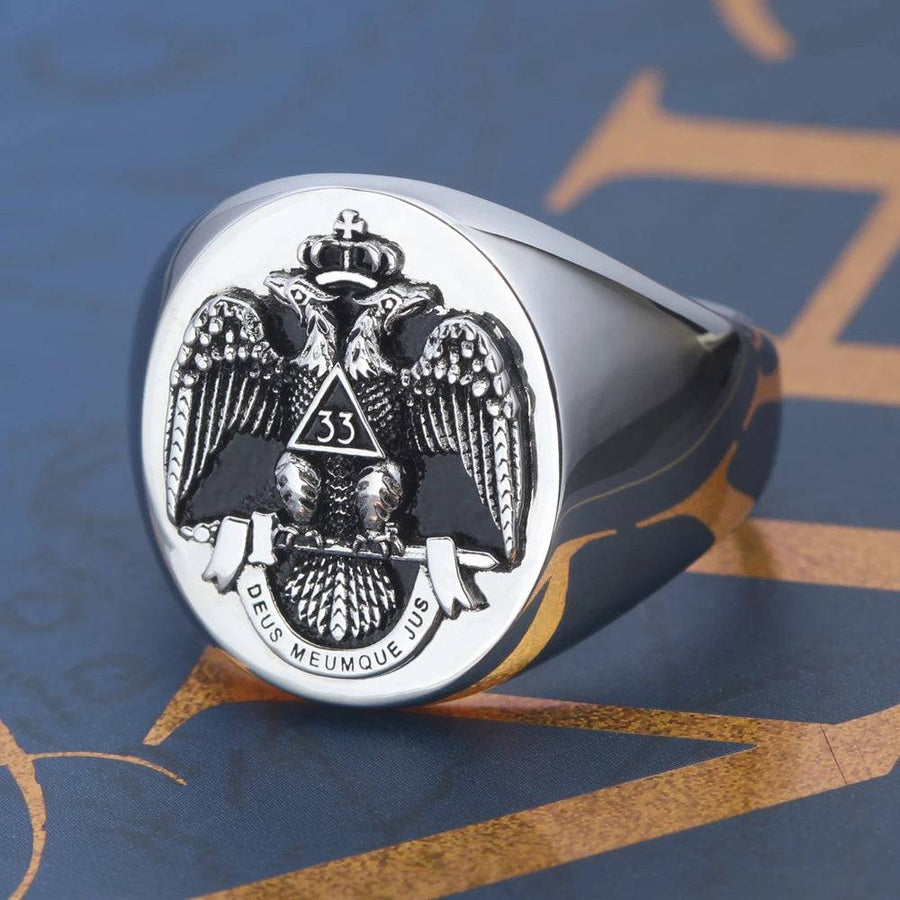 33rd Degree Scottish Rite Ring - 925 sterling silver | Bricks Masons