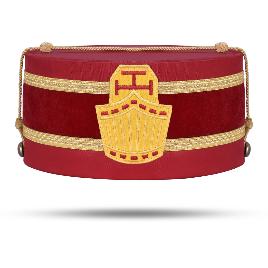 Home High Priest Royal Arch Chapter Crown Cap - Red Velvet & Gold Rope