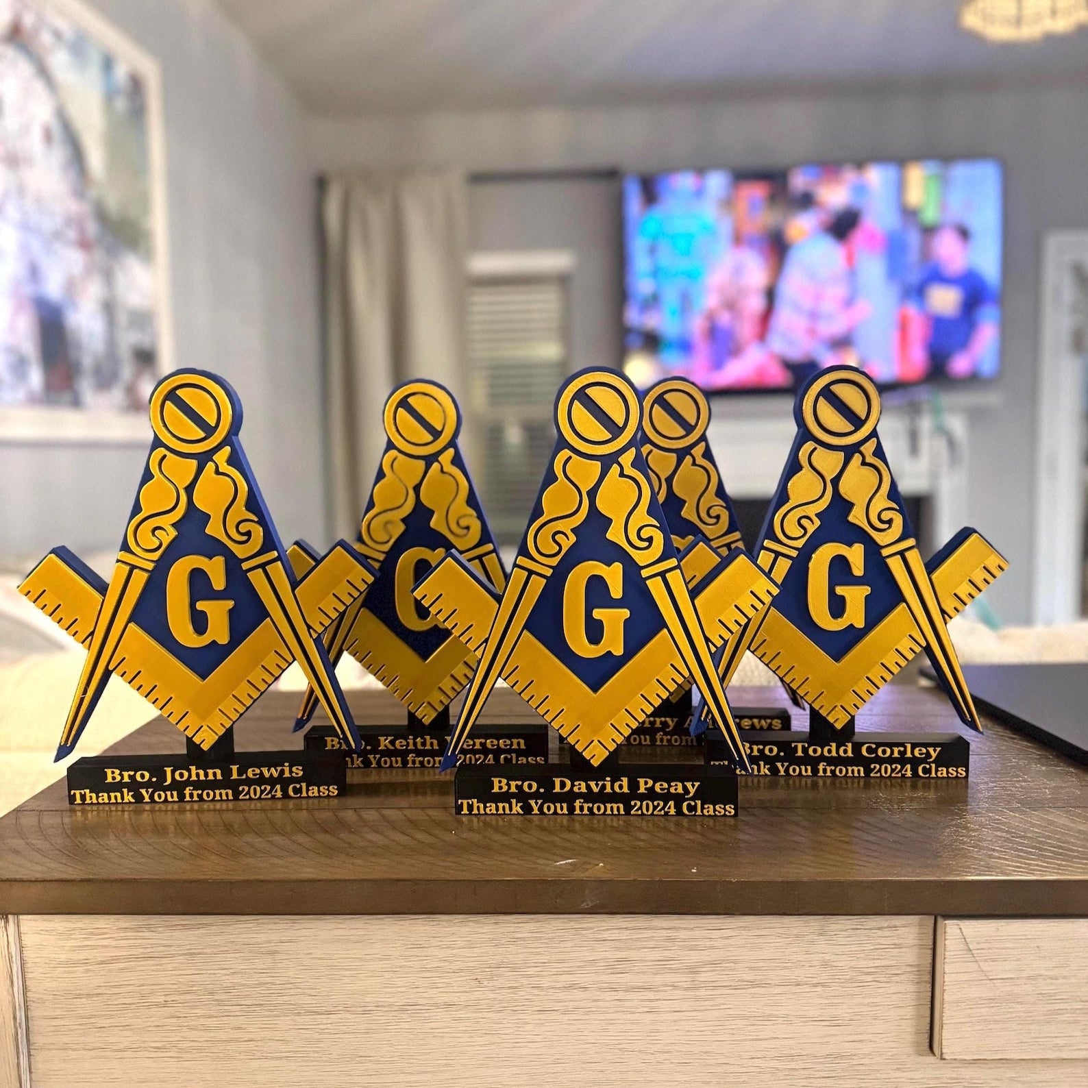 Master Mason Blue Lodge Desk Sign - Personalizable 11” 3D Freemasonry ...