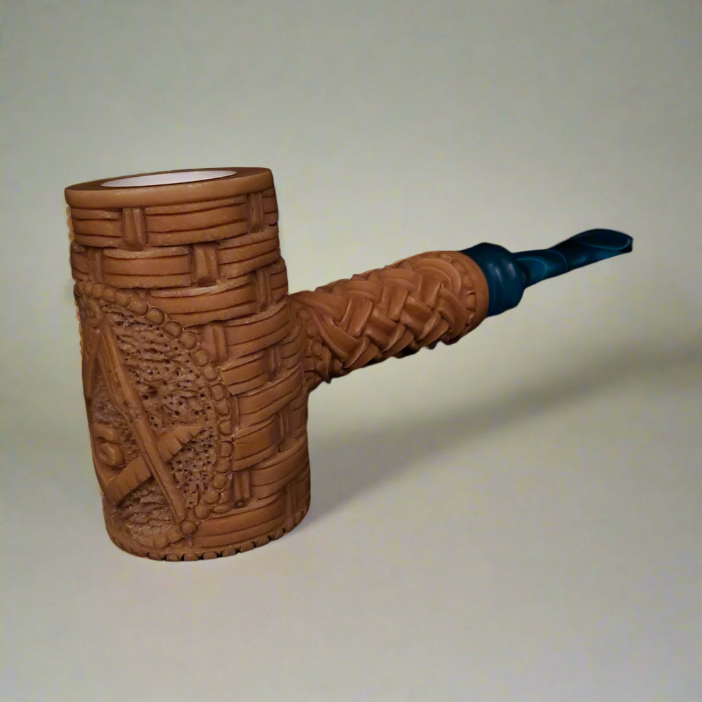 Master Mason Blue Lodge Meerschaum Pipe - Square and Compass G Gavel ...