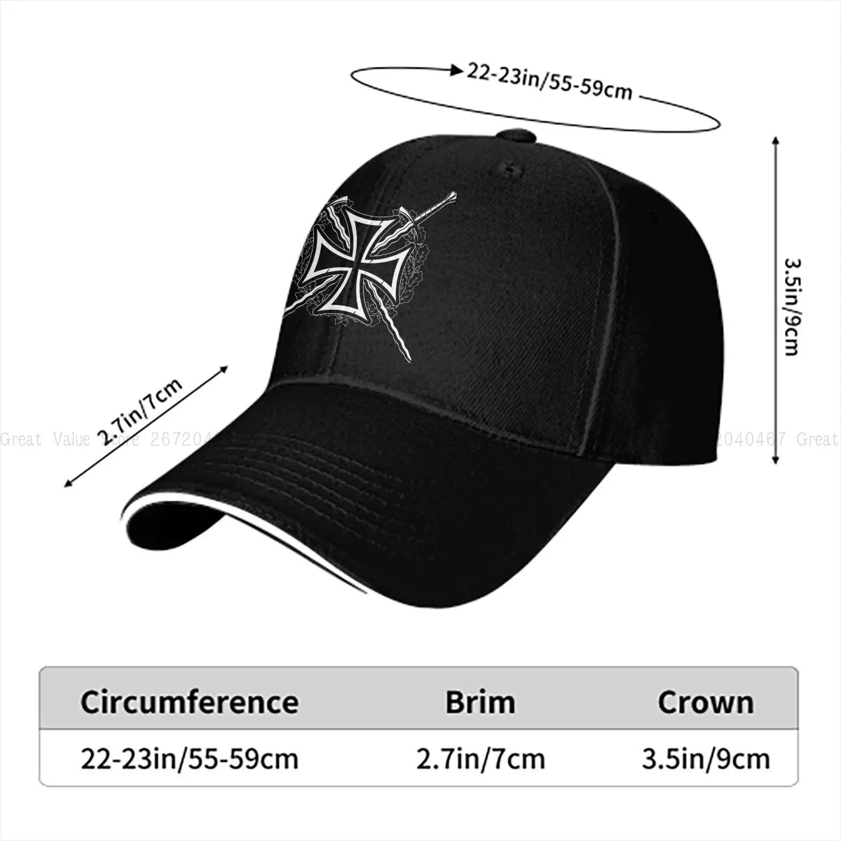 Knights Templar Baseball Cap - Templar Cross