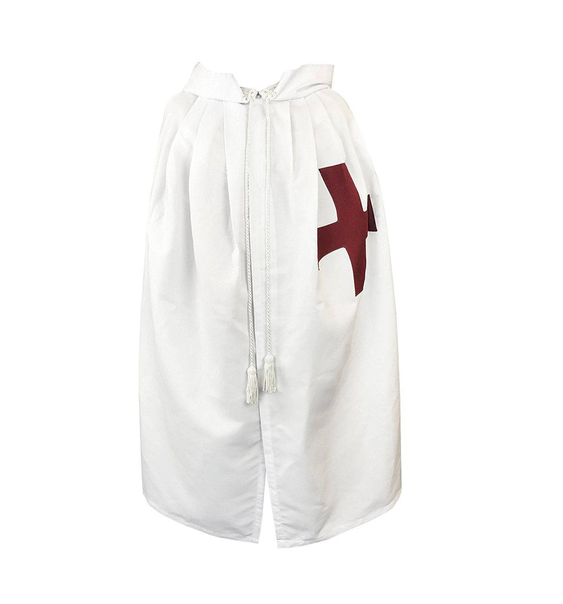 Knights Templar Mantle - White with Maroon Cross