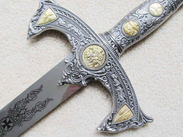 Home Knights Templar Sword - 12th Century Espada W/ Plaque 48"