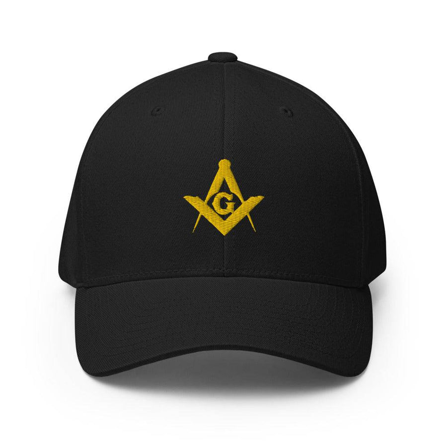 Home Master Mason Blue Lodge Baseball Cap - Square and Compass G Golden ...