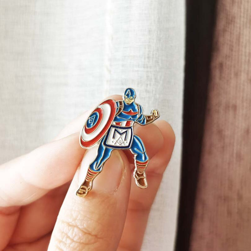Master Mason Blue Lodge Lapel Pin - Avengers Captain America | Bricks ...