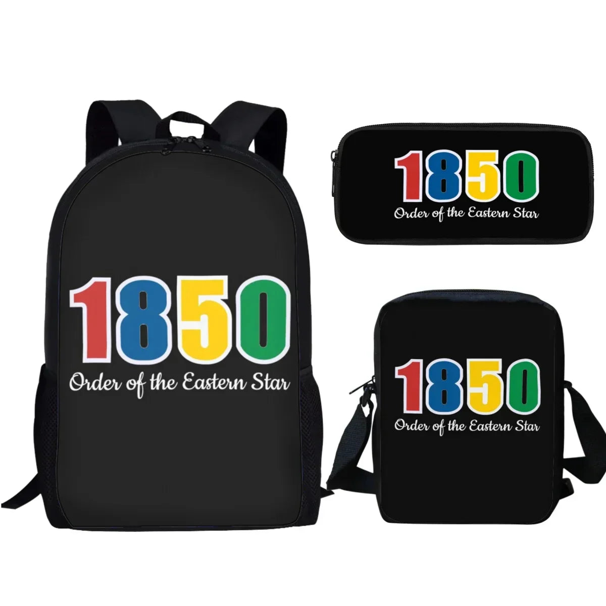 OES Backpack - School Bag Set Black Color 1850 | Bricks Masons