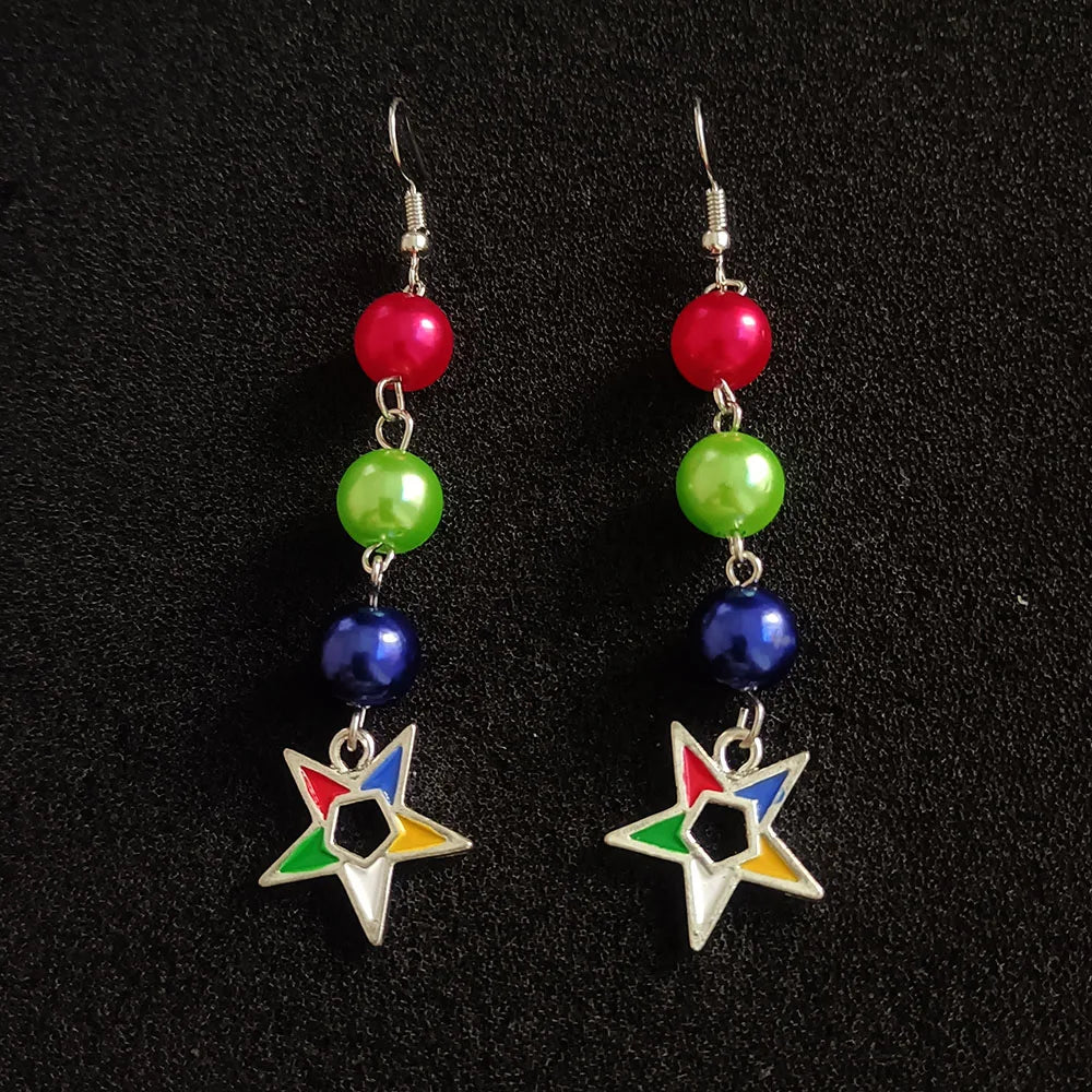 OES Earrings - Star Shaped Pendant | Bricks Masons
