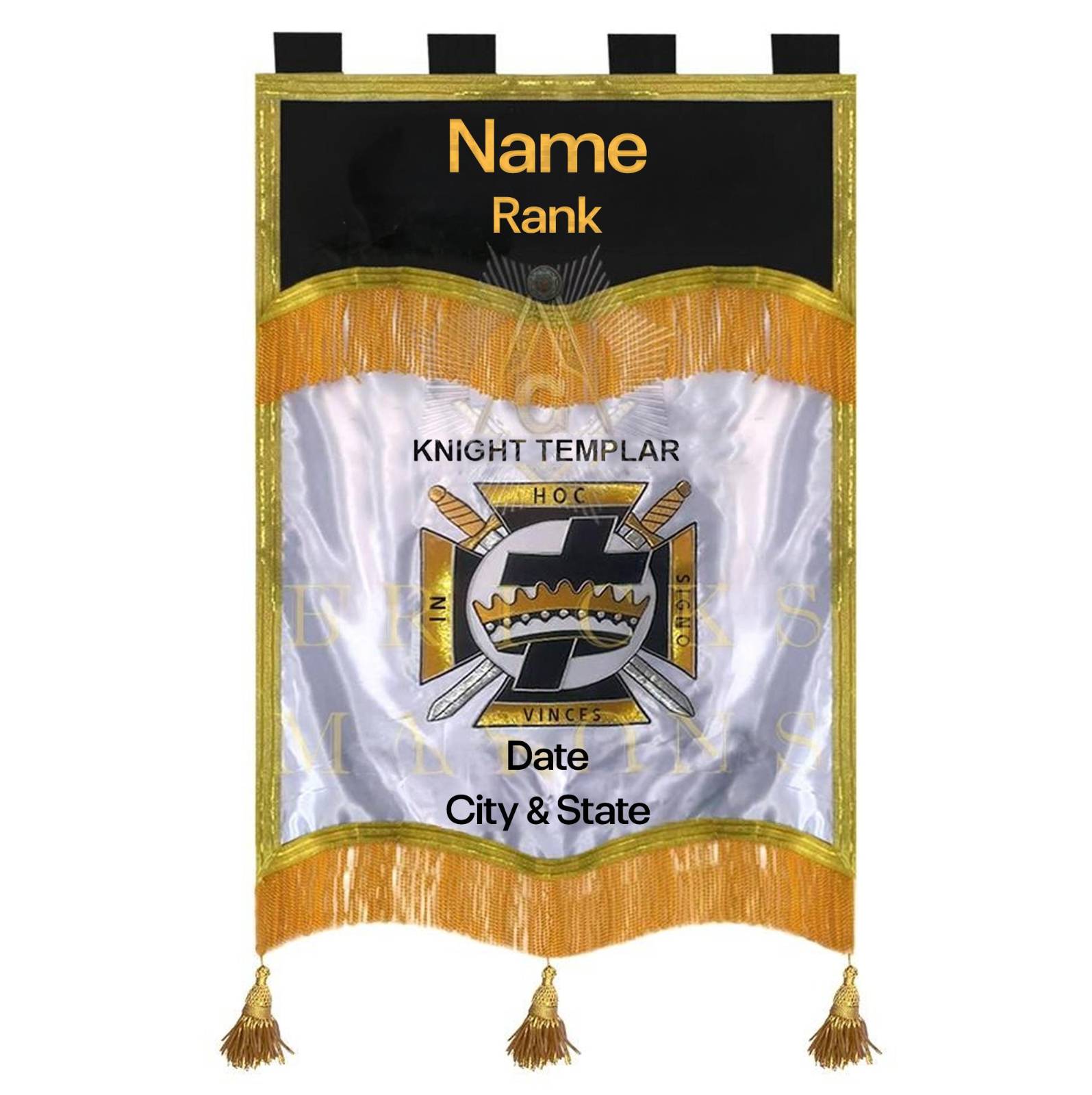 Grand Knights Templar Commandery Banner - Personalized Machine ...