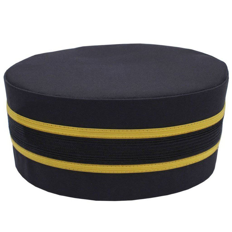 Home Universal Crown Cap - Black with Gold Braid