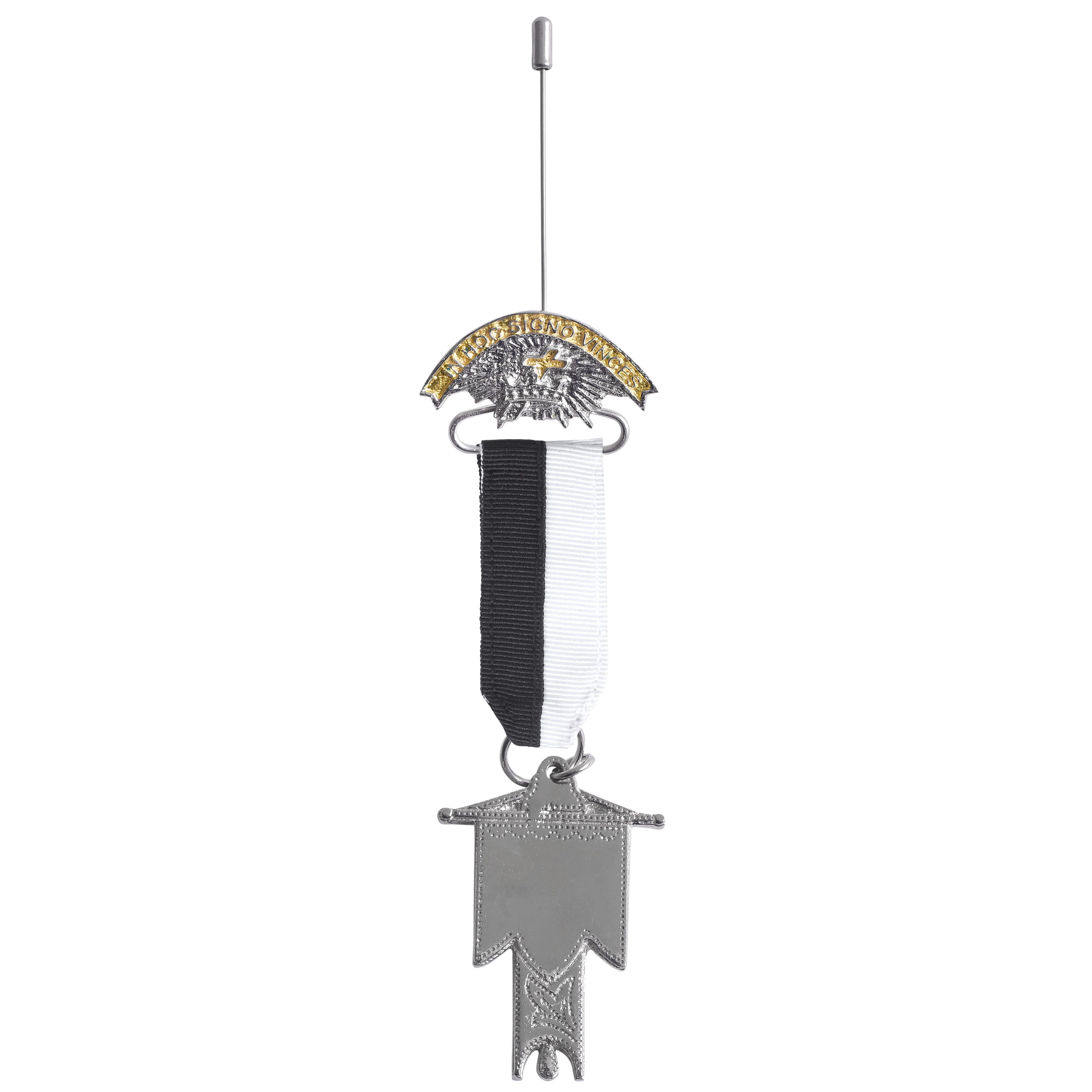Standard Bearer Knights Templar Breast Jewel - White & Black Ribbon ...